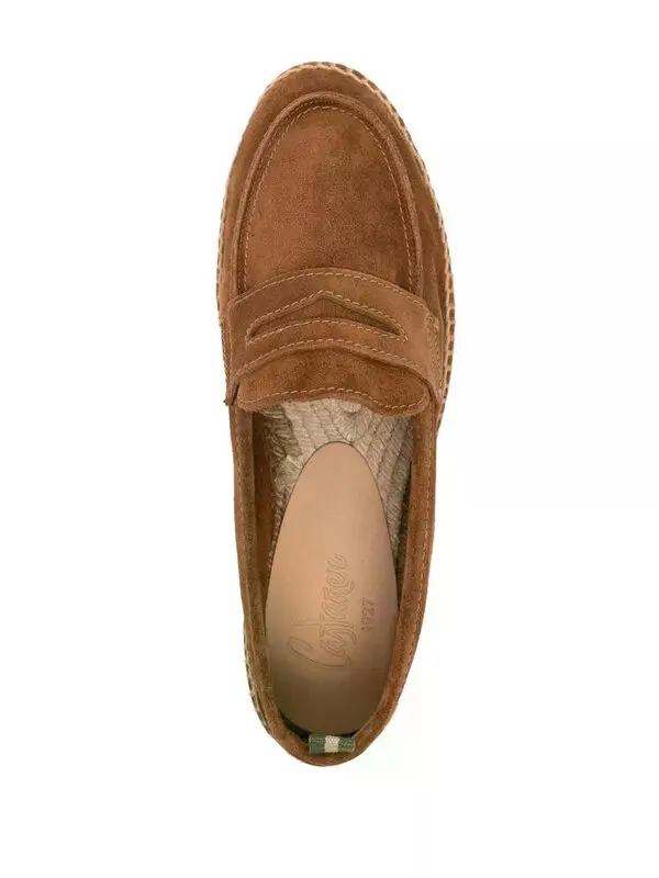 CastaÑer Braided Raffia Suede Espadrilles - Brown