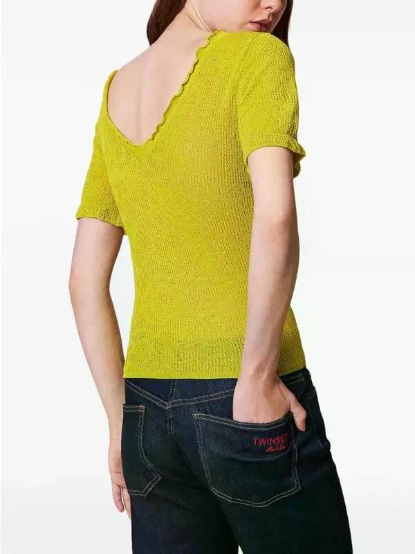 TWINSET Floral Jacquard Top