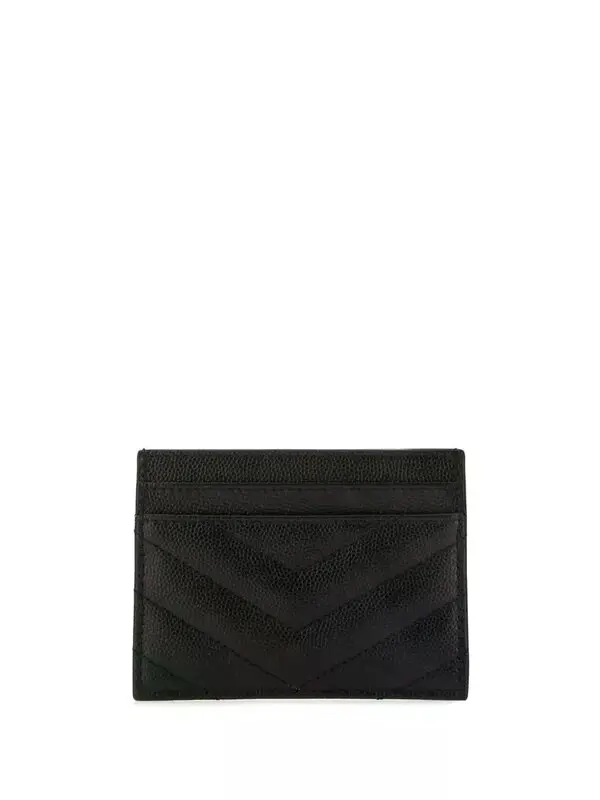 Saint Laurent Cassandre Matelassé Cardholder - Black