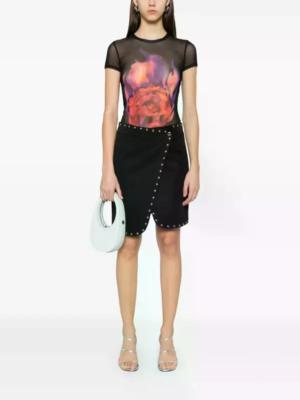Coperni Studded Wrap Mini Skirt