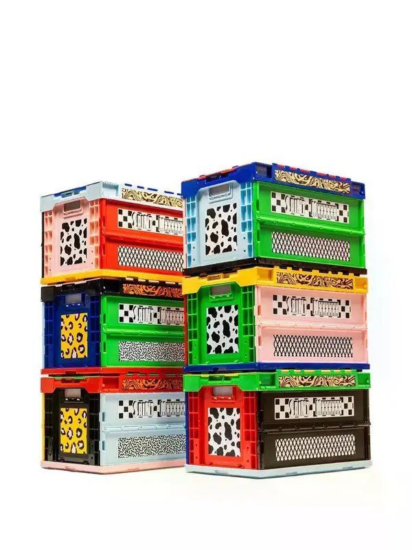 SAINT MXXXXXX Colour-block Storage Box - Pink