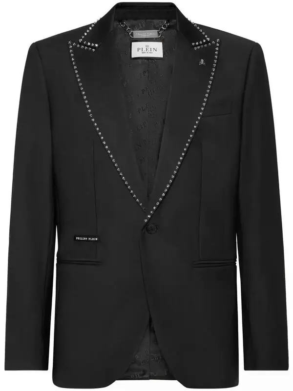 Philipp Plein Stud-embellished Blazer - Black