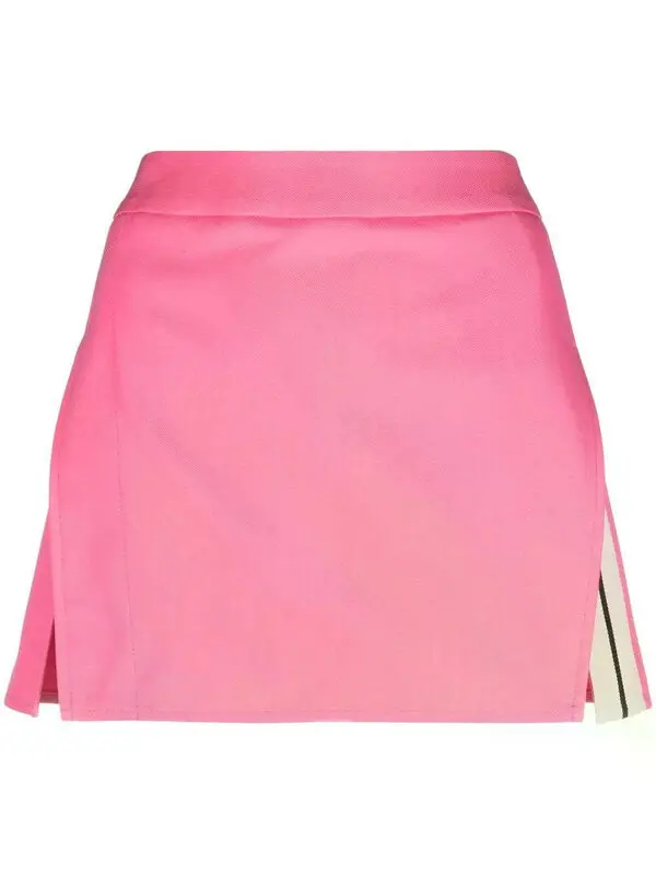 Palm Angels Cotton Blend A-line Mini Skirt