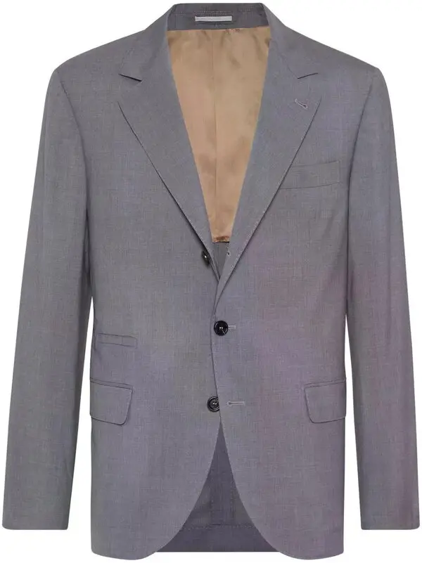 Brunello Cucinelli Notched-lapels Single-breasted Suit - Grey