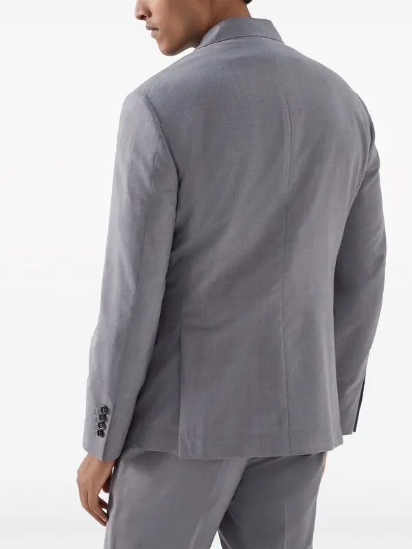 Brunello Cucinelli Notched-lapels Single-breasted Suit - Grey