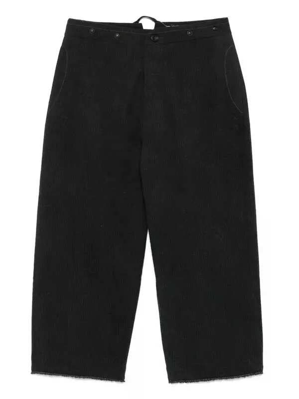 A TENTATIVE ATELIER Charcoal V-cut Trousers