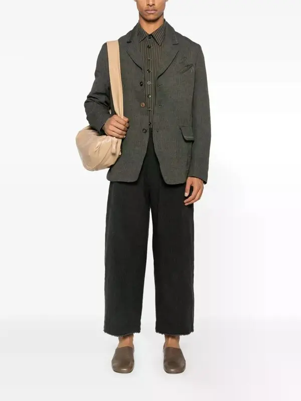 A TENTATIVE ATELIER Charcoal V-cut Trousers