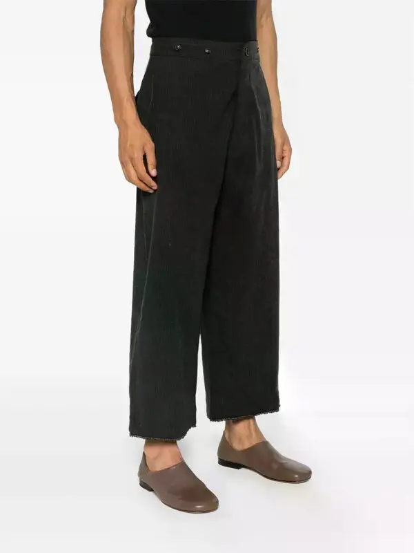 A TENTATIVE ATELIER Charcoal V-cut Trousers