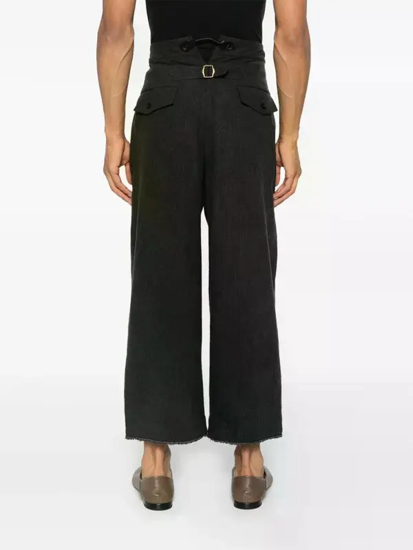 A TENTATIVE ATELIER Charcoal V-cut Trousers