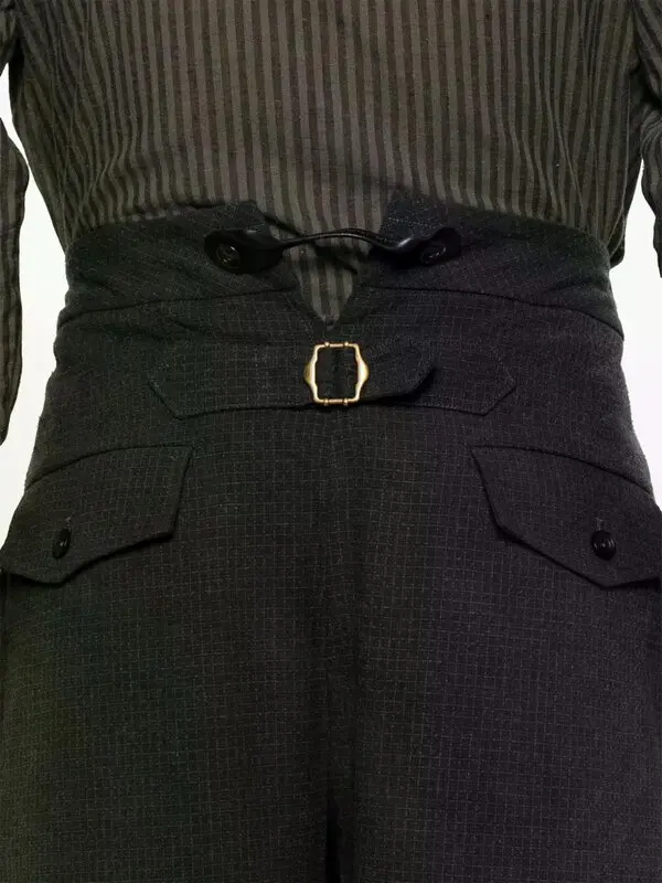 A TENTATIVE ATELIER Charcoal V-cut Trousers