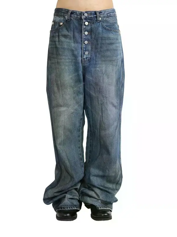 THUG CLUB Distressed Low-rise Jeans