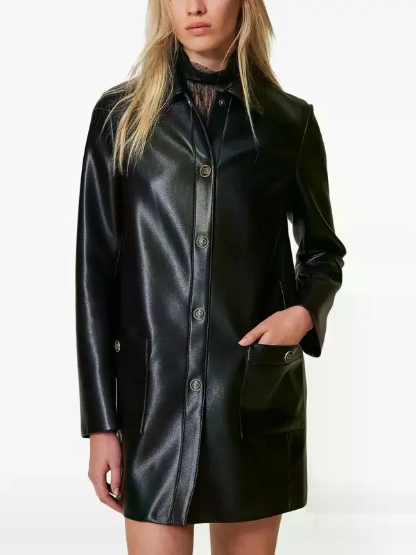 TWINSET Logo-buttons Trench Coat