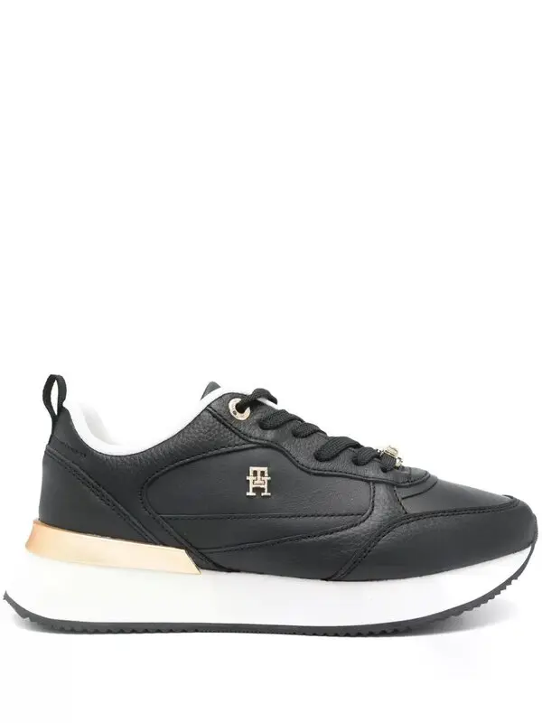 Tommy Hilfiger Logo Detail Sneakers - Black