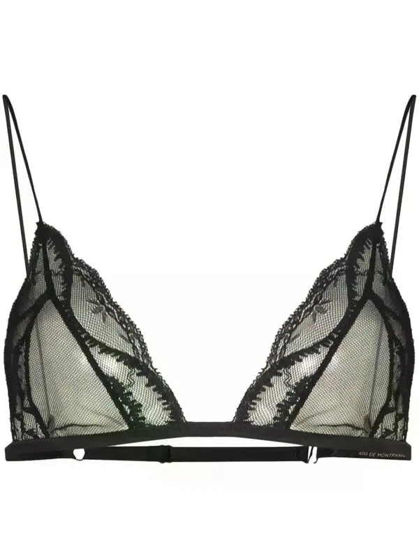 Kiki De Montparnasse Leche Moi Lace Bra - Black