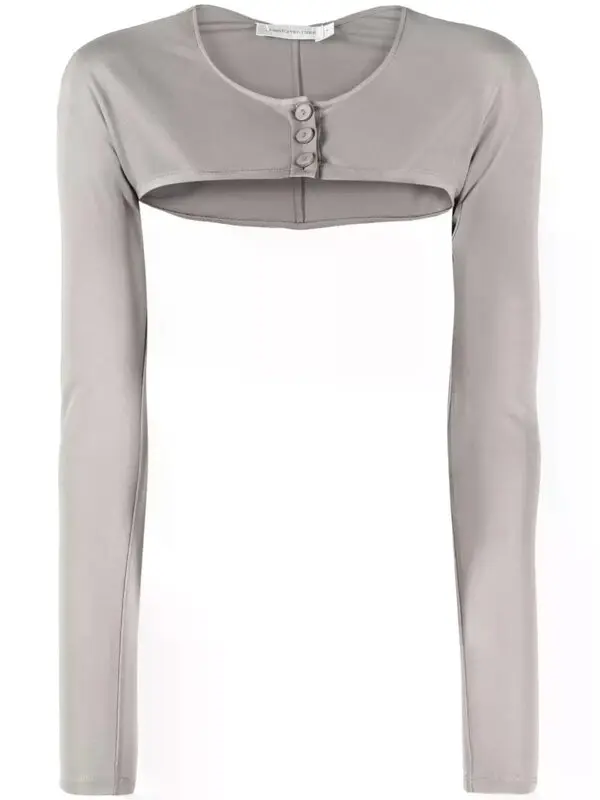 Christopher Esber Long Sleeve Cropped Top