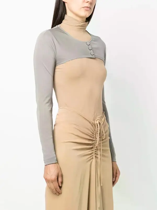 Christopher Esber Long Sleeve Cropped Top