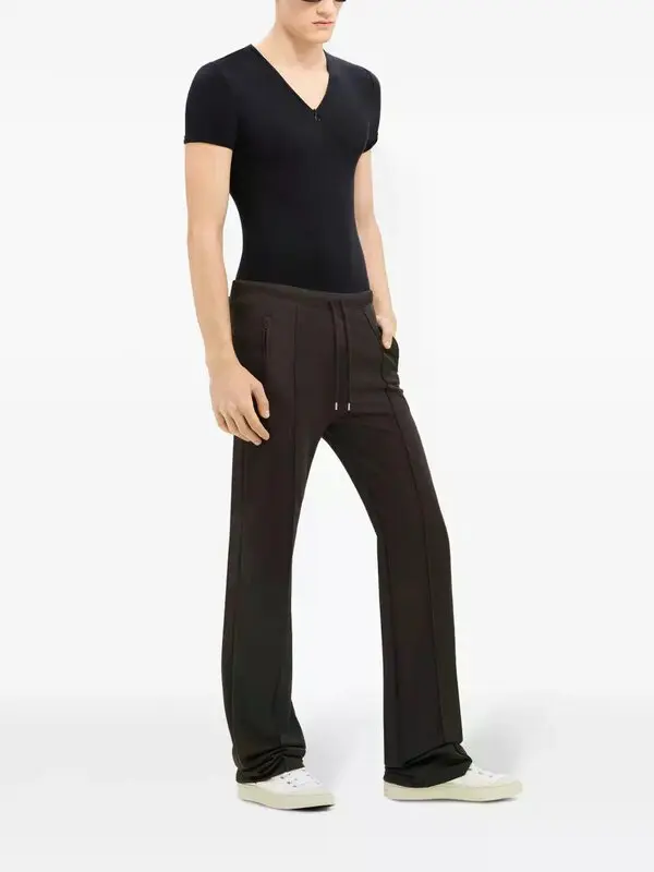COURREGES 90's V-neck Ribbed T-shirt