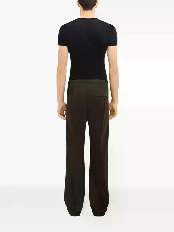 COURREGES 90's V-neck Ribbed T-shirt