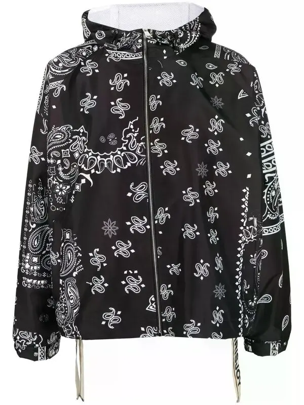 Khrisjoy Paisley-embroidered Hooded Jacket - Black