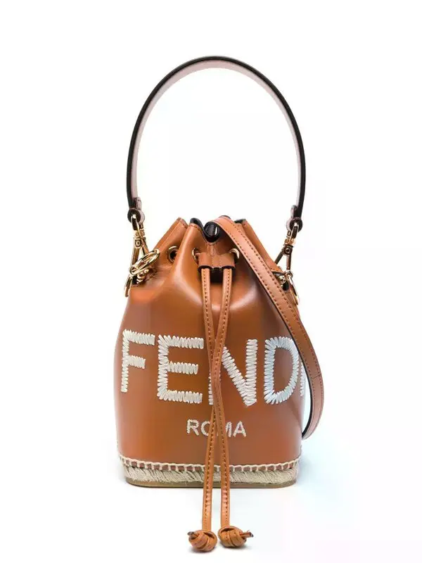 Fendi Mon Tresor Leather Bucket Bag - Brown