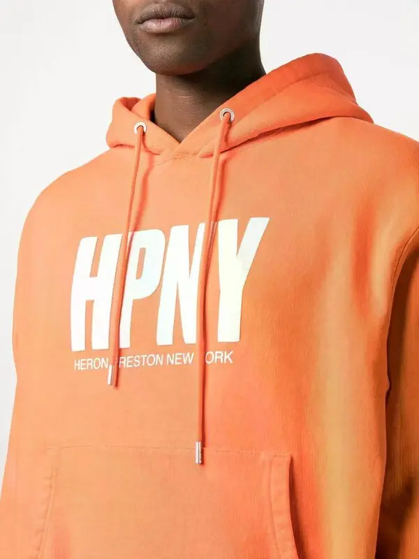 Heron Preston Hpny Print Drawstring Hoodie
