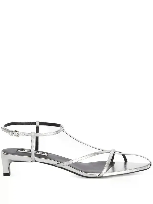 JIL SANDER Cage Low-heel Sandals - Grey