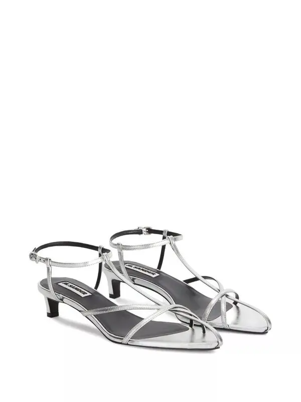 JIL SANDER Cage Low-heel Sandals - Grey