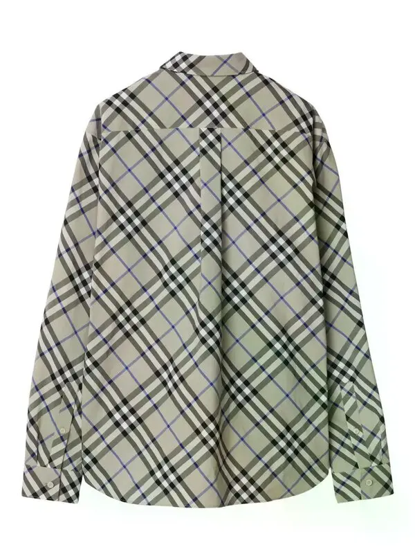 Burberry Checked Cotton Shirt - Neutrals
