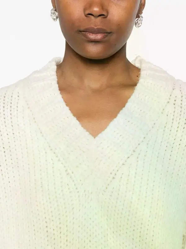 Moncler V-neck Cable Knit Sweater