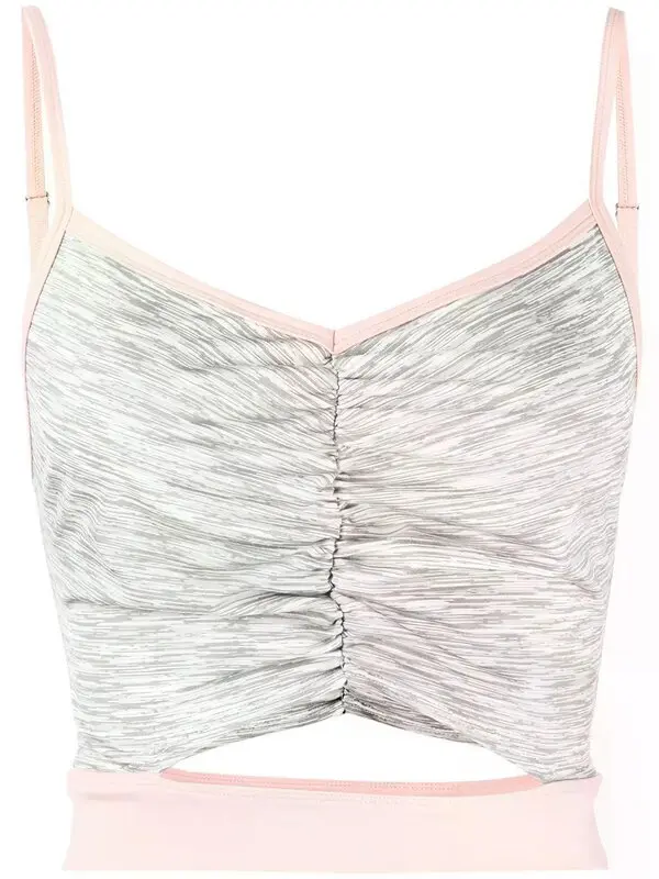 ONEFIFTEEN Cut-out Cropped Vest Top - Grey