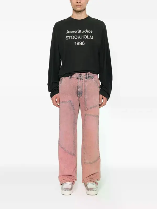 Acne Studios Logo-print Distressed T-shirt