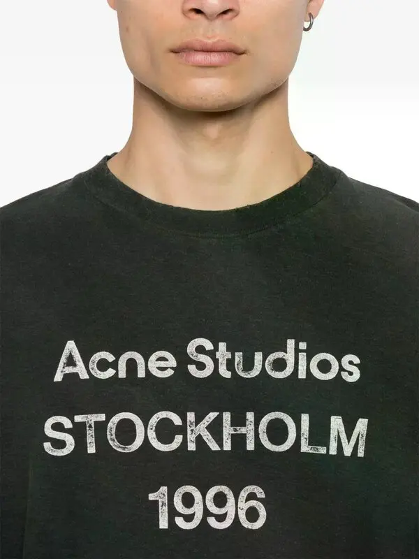 Acne Studios Logo-print Distressed T-shirt