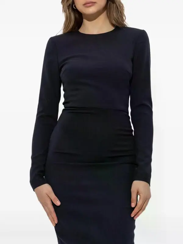 Victoria Beckham Long-sleeve Fitted Dress - Blue