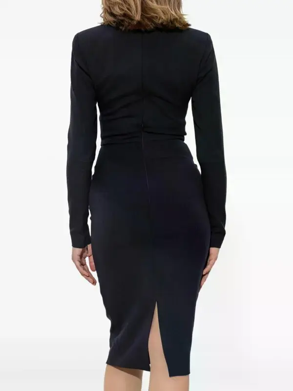 Victoria Beckham Long-sleeve Fitted Dress - Blue