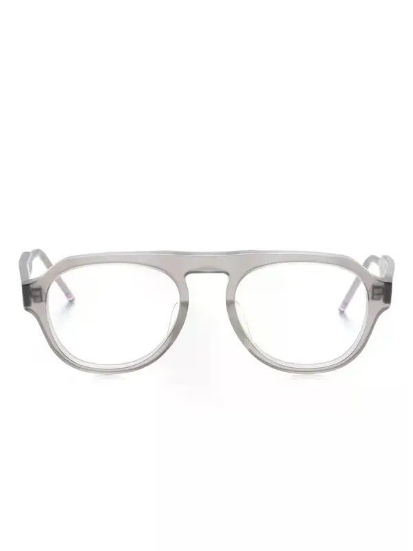 Thom Browne Navigator-frame Glasses - Grey