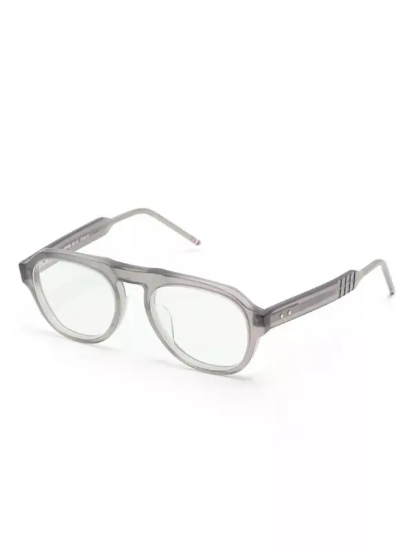 Thom Browne Navigator-frame Glasses - Grey