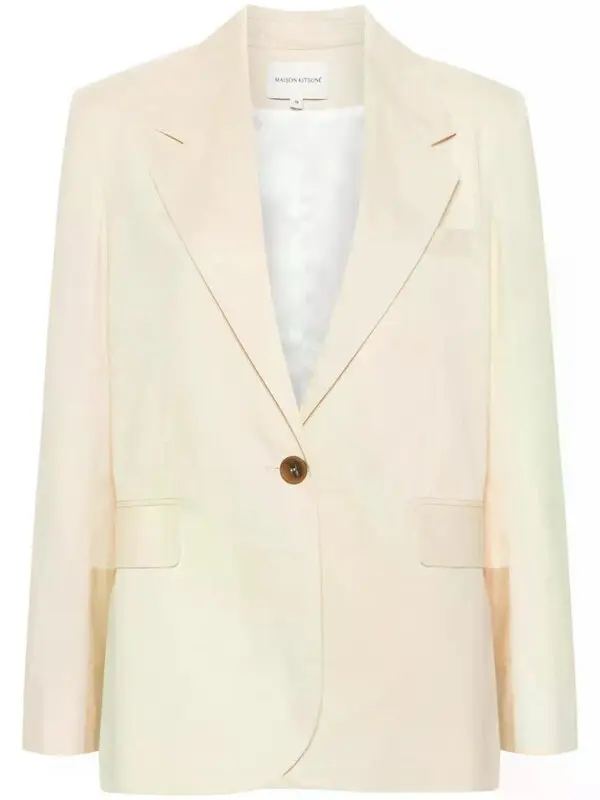 Maison Kitsuné Tailored Cotton Blazer - Neutrals