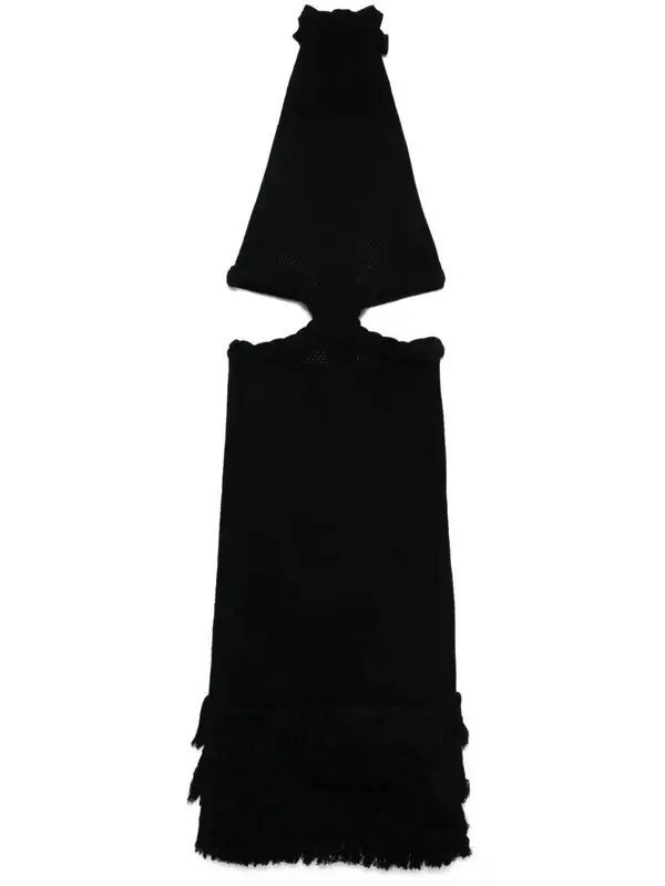 Johanna Ortiz Cut-out Halterneck Midi Dress - Black