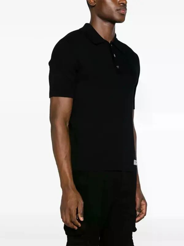 Balmain Short-sleeve Merino Polo Shirt