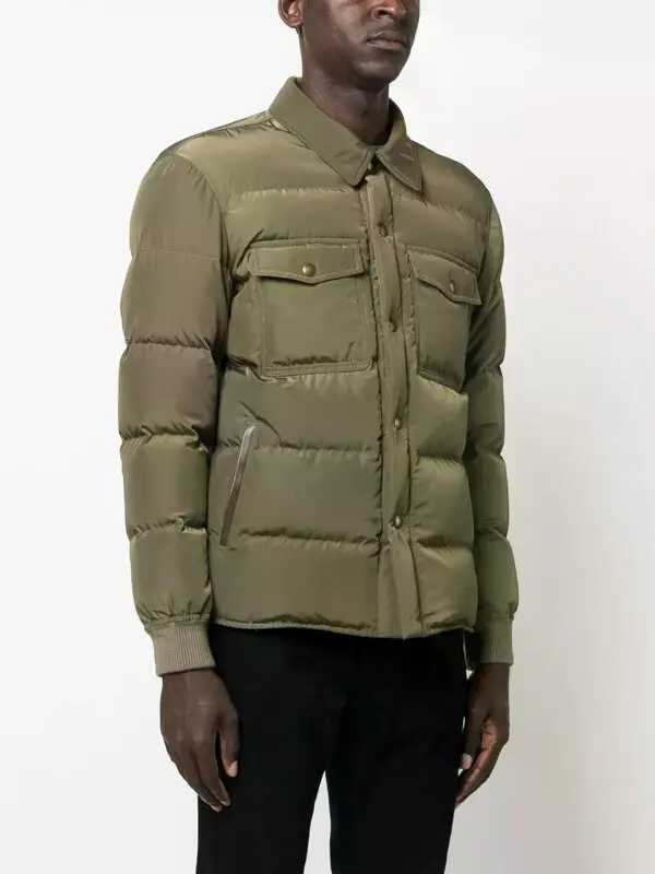 TOM FORD Techno Ottoman Padded Jacket - Green