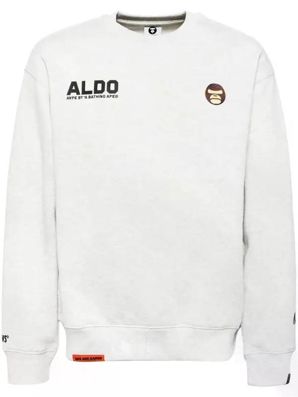 AAPE BY *A BATHING APE Logo-embroidered Sweatshirt - Grey