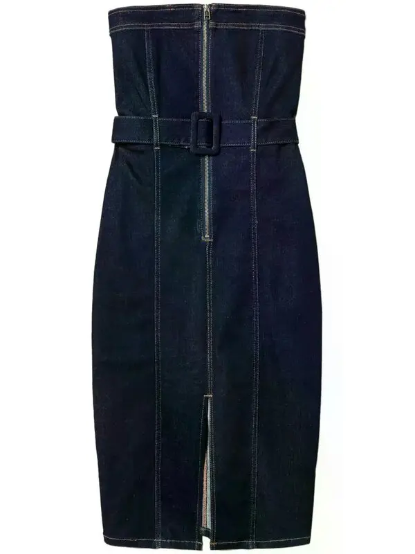TWINSET Denim Bustier Dress - Blue