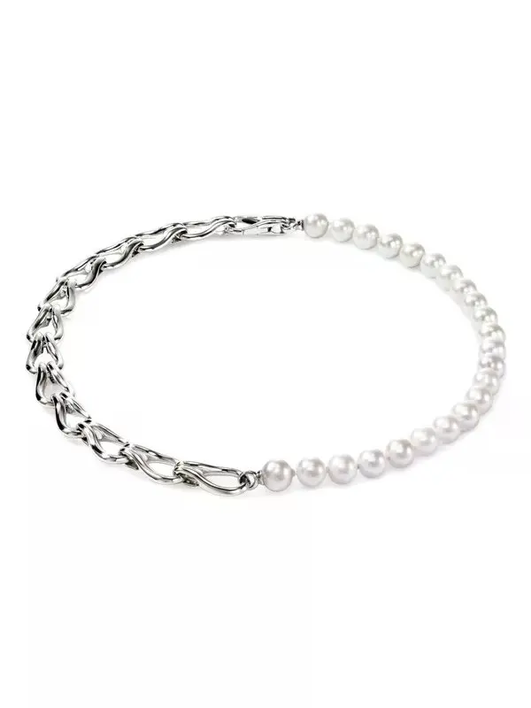 John Hardy Surf Necklace With Pearl Accents