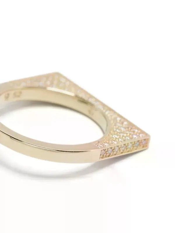 Tom Wood 9k Yellow And Diamond Sleek Ring