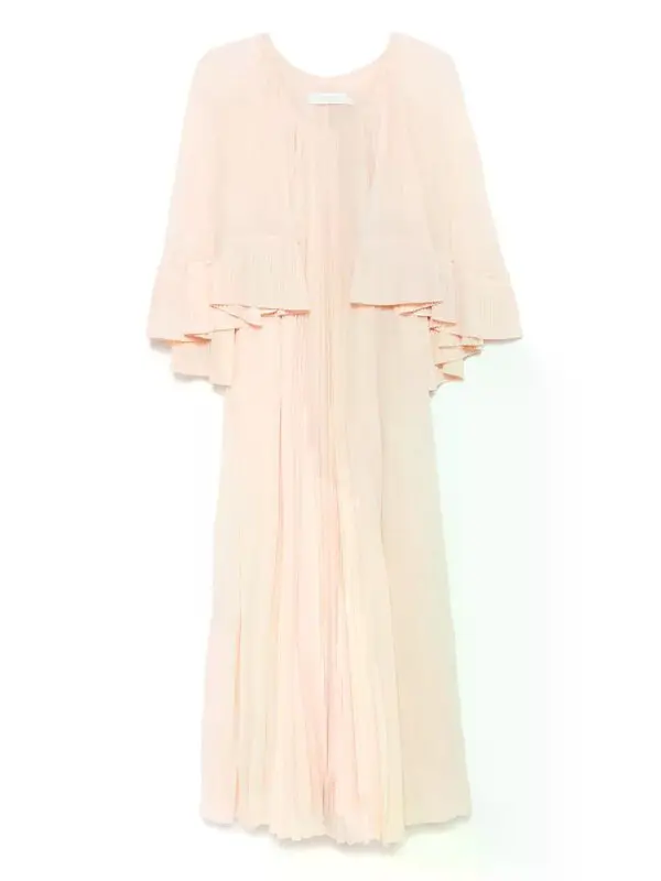 Zimmermann Illuminate Pleated Cape Dress