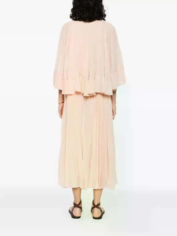 Zimmermann Illuminate Pleated Cape Dress