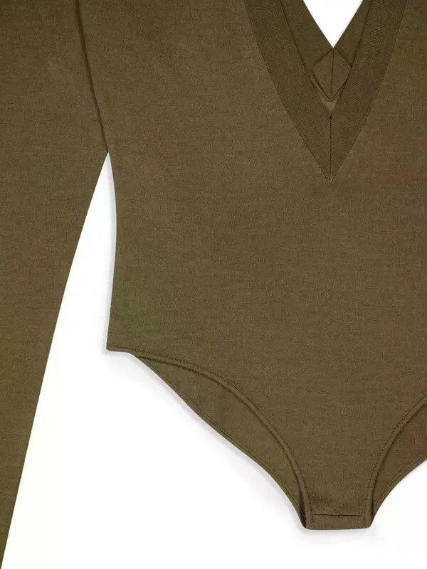 Saint Laurent Fine-knit Bodysuit - Green