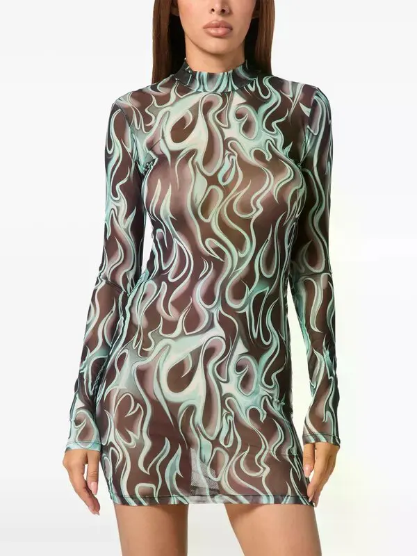 Philipp Plein Flame Minidress