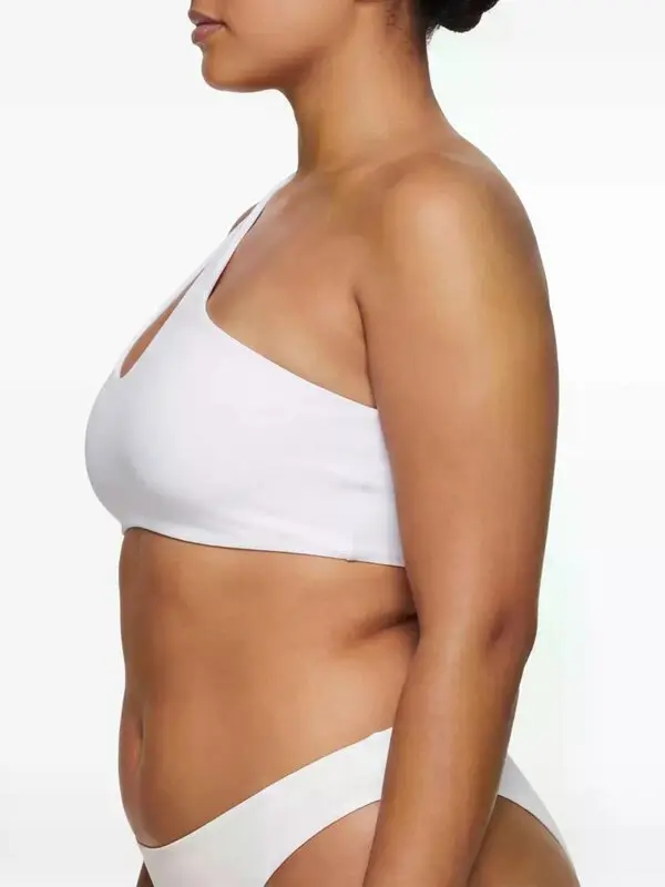 LET'S SWIM One-shoulder Bikini Top With Cut-out Detailing