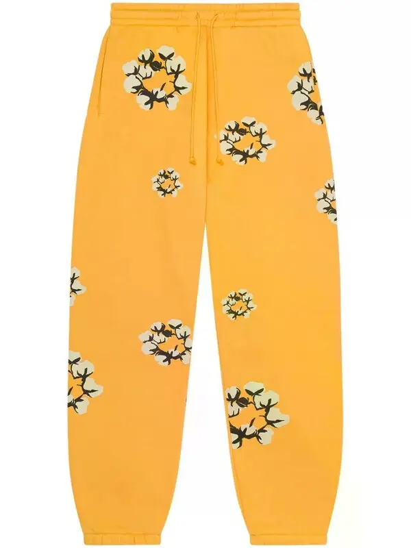 DENIM TEARS Cactus Tears Wreath Track Pants - Yellow